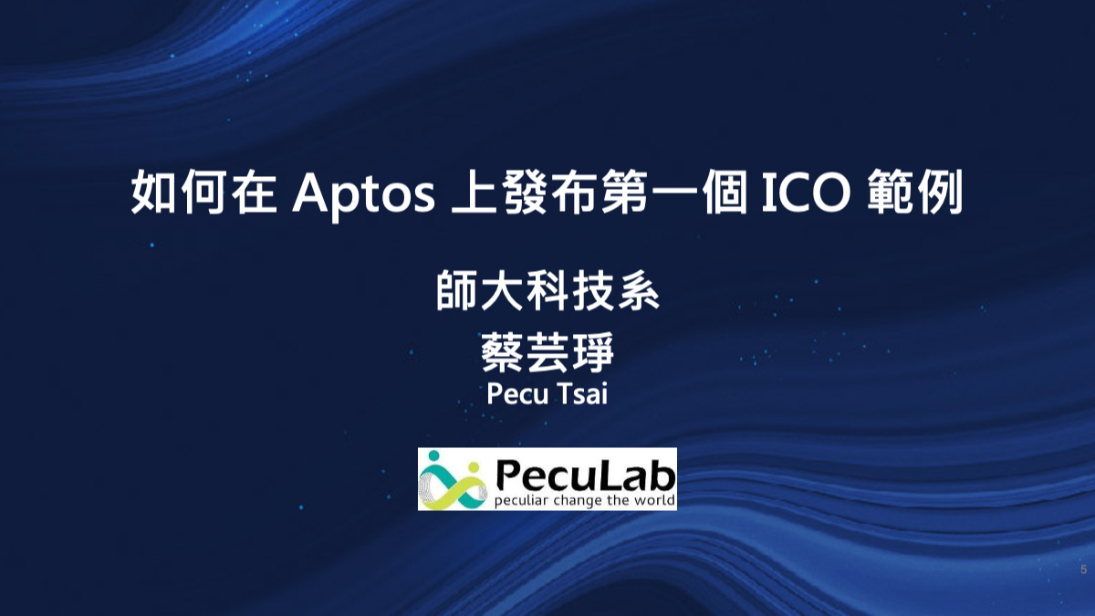 如何在 Aptos 上發布第一個 ICO 範例 | KryptoCamp - 智能合約教學與區塊鏈工程師課程